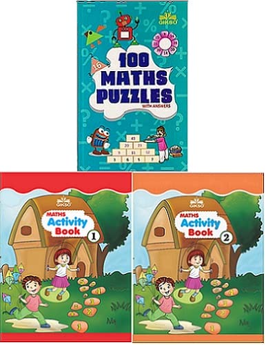 Buy GIKSO Set of 3 Maths Activity Books- 100 Maths Puzzles Book, Maths ...
