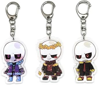 Amazon.com: EBTY DREAMS Inc. - Set of 3 Undertale Sans Acrylic Keychain ...