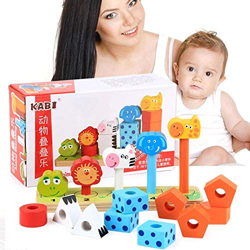 SN Toy Zone Wooden Animal Balacing Stacking Block Puzzle Set : Amazon ...