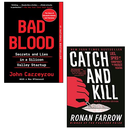 Amazon.com: Bad Blood By John Carreyrou And Catch and Kill By Ronan ...