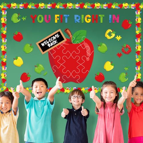 Snapklik.com : Back To School Bulletin Board Decorations Set Apple ...