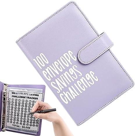 100 Envelope Challenge Binder | Cash Envelope Budget Binder With ...
