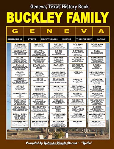 Geneva, Texas History Book - Buckley Family: Bozant, Yolanda Wright ...