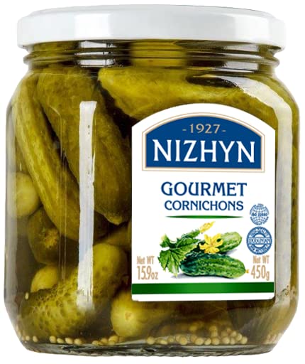 Amazon.com : Nezhin Gourmet Cornichons, Made from Fresh Cucumbers, No ...