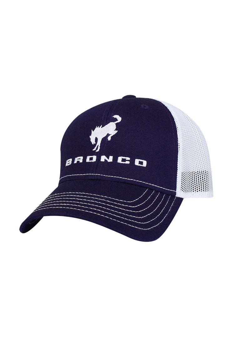 Snapklik.com : Bronco Medium 6 Panel Flat Bill Cap Blue