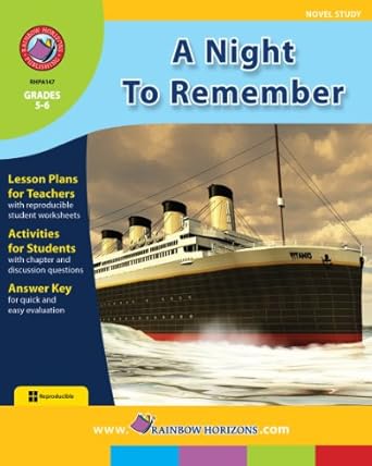 Amazon.com: A Night To Remember (Novel Study) Gr. 5-6 - Rainbow ...