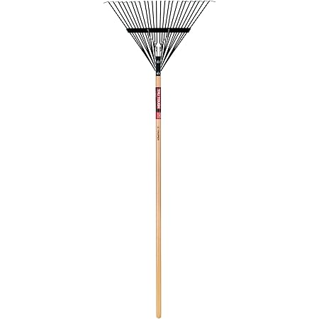 Amazon.com : Truper 30480 Steel Leaf Rake 24 Tines - 24-Inch Head, 54 ...