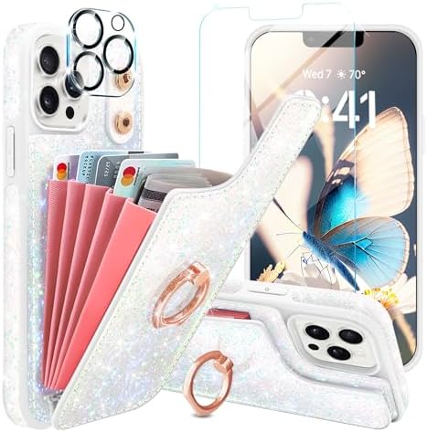 Amazon.com: Casewind for iPhone 16 Case Wallet, with [Screen Protector+Camera Lens Protector ...