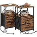 Amazon.com: TUTOTAK End Table with Charging Station, Side Table with 2 USB Ports and Outlets ...