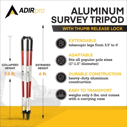 Snapklik.com : AdirPro Prism Pole TripodAluminum Range Pole TripodUse ...