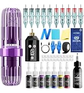 Amazon.com: Neebol Wireless Tattoo Gun Kit, Rotary Tattoo Pen with 6h ...