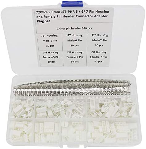 Amazon.com: Keszoox PH 2.0mm JST Connector Socket Kit with Pre-Crimped Cables Wire 2/3/4/5/6/7/8 ...