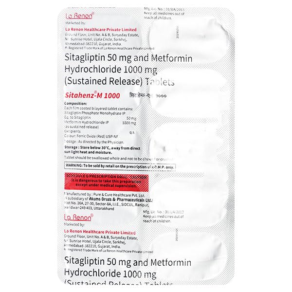 Sitahenz M 1000 - Strip of 10 Tablets : Amazon.in: Health & Personal Care