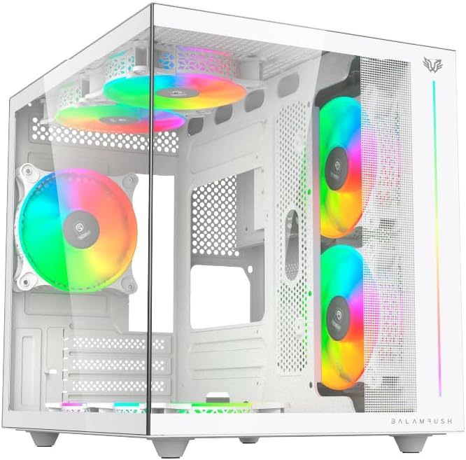 Balam Rush Gabinete Tank Pro EVO GM955 Mini Torre 3 Fan RGB Micro ATX ...
