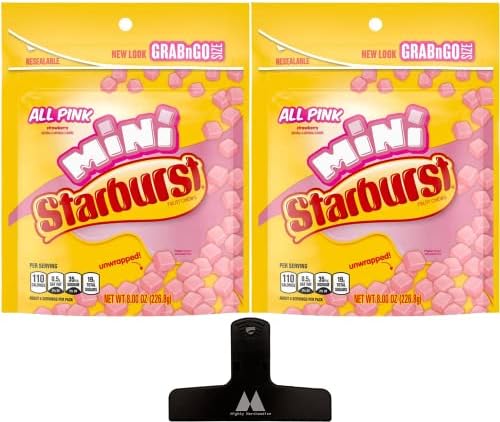 Amazon.com : Starburst Minis All Pink Fruit Chews Candy - 2 Pack - 8 ...