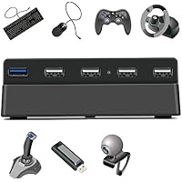Amazon.com: TNP 5 Port USB Hub for PS4 Slim Edition - USB 3.0 / 2.0 ...