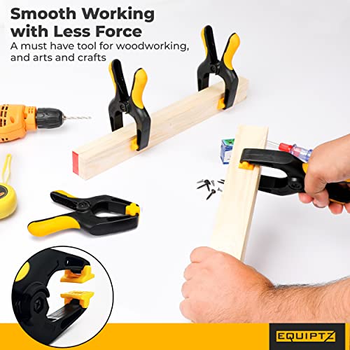Snapklik.com : EQUIPTZ 6 Inch Spring Clamps Heavy Duty - 4 Pack Large ...