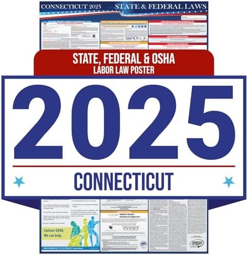 Amazon.com: 2025 Connecticut State and Federal Labor Law Poster - OSHA ...