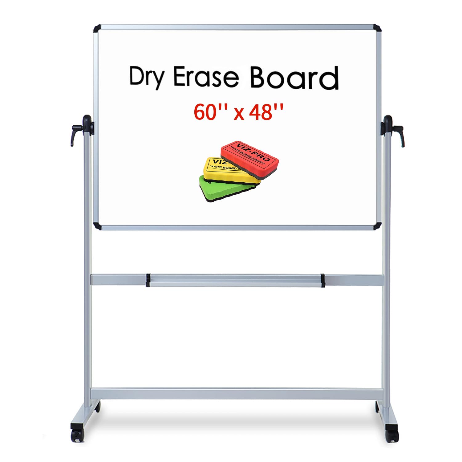 Amazon.com : VIZ-PRO Double-Sided Magnetic Mobile Whiteboard,60 x 48 ...