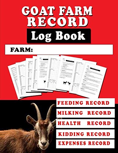 Goat Farm Record Log Book: Track Vital Goat Detail - Milking Kidding ...