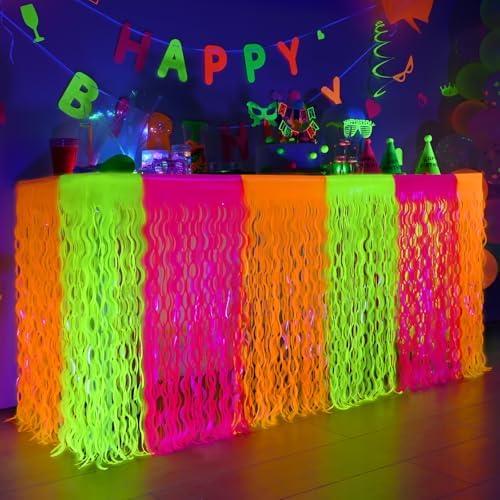 Amazon.com: Mega-L Glow in The Dark Party Supplies, 2 Pack Neon Party ...