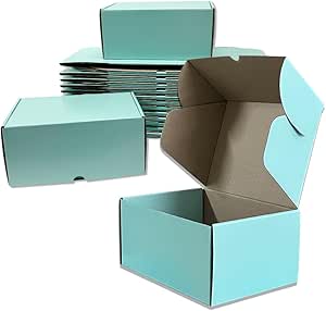 Amazon.com: FEXTA 9x6x4 Inches Shipping Boxes Set - (25 Pack) Mint Cyan ...