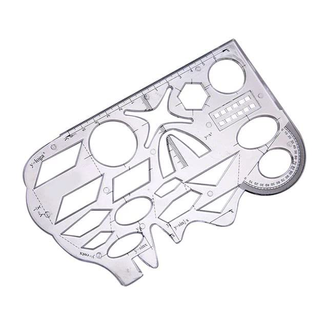CASSARINA Unbreakable Multifunctional Geometric Ruler Geometry Tool ...