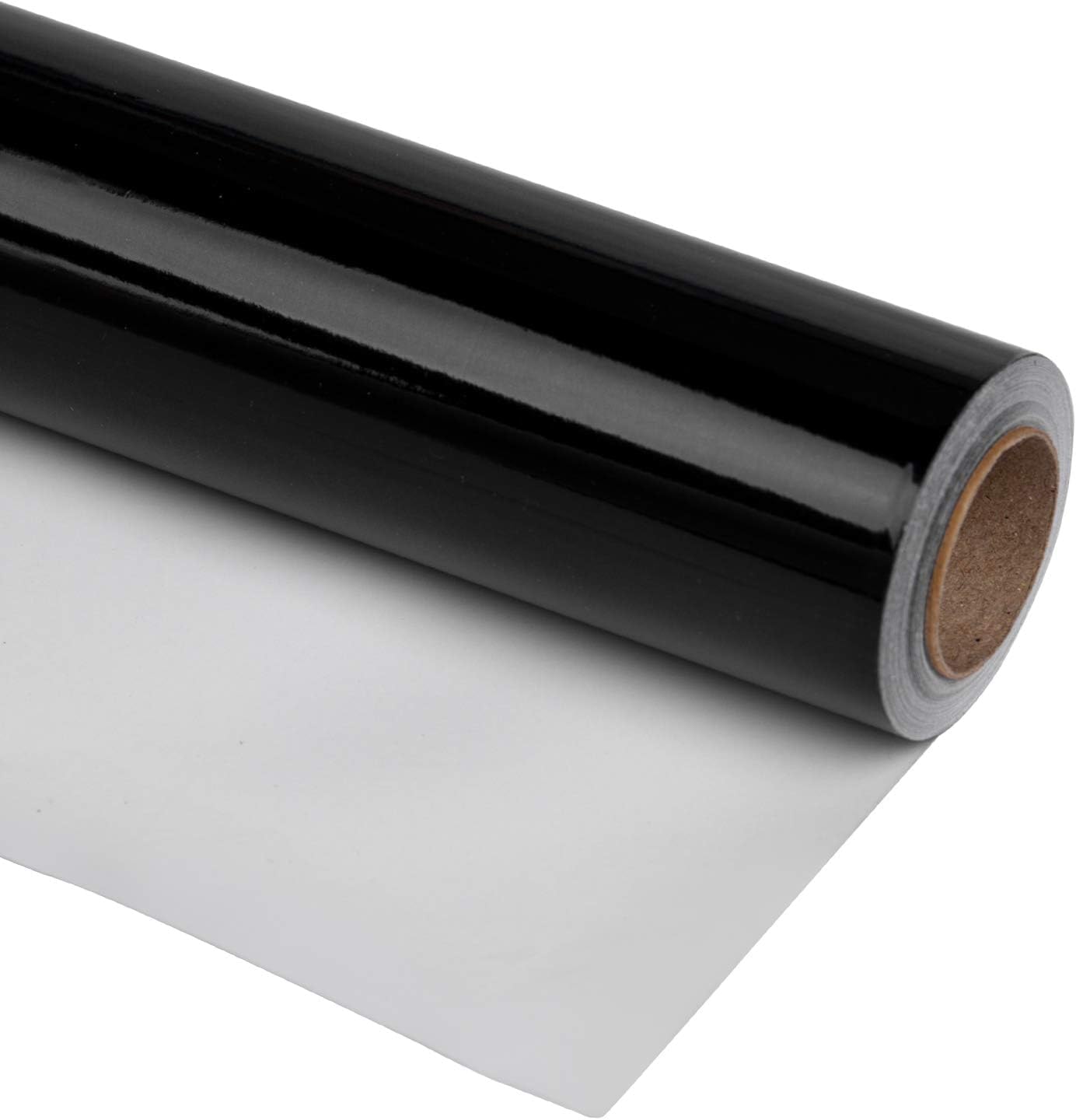 SUPERFAB™ Black Gloss Wrapping Paper Roll - Solid Color Paper Peel And ...