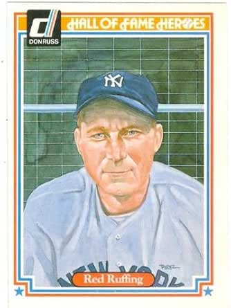 Amazon.com: Red Ruffing baseball card 1983 Donrus Hall of Fame Heroes ...