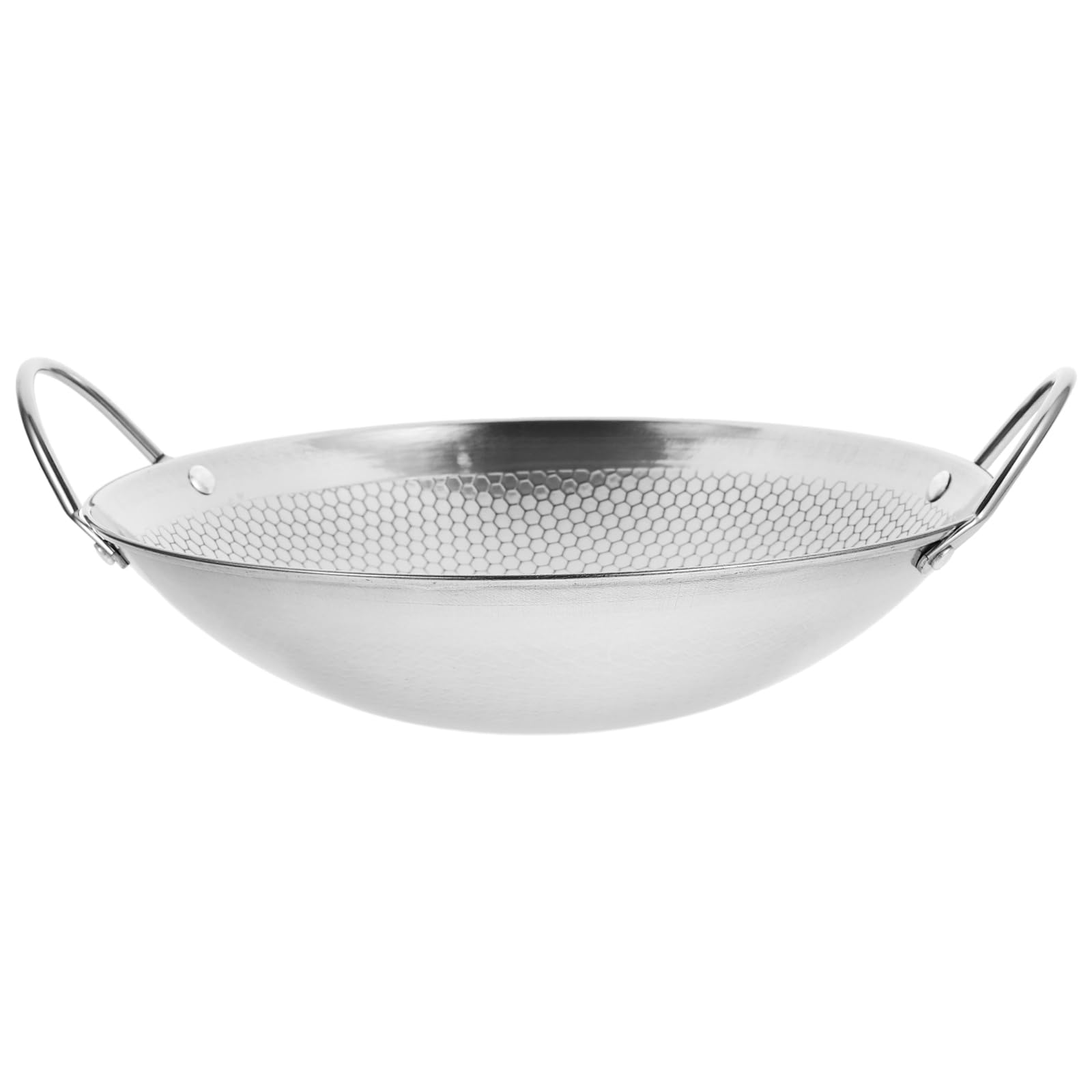 Amazon.com: BESTonZON Stainless Steel Wok Fry Pan, Nonstick Woks and ...