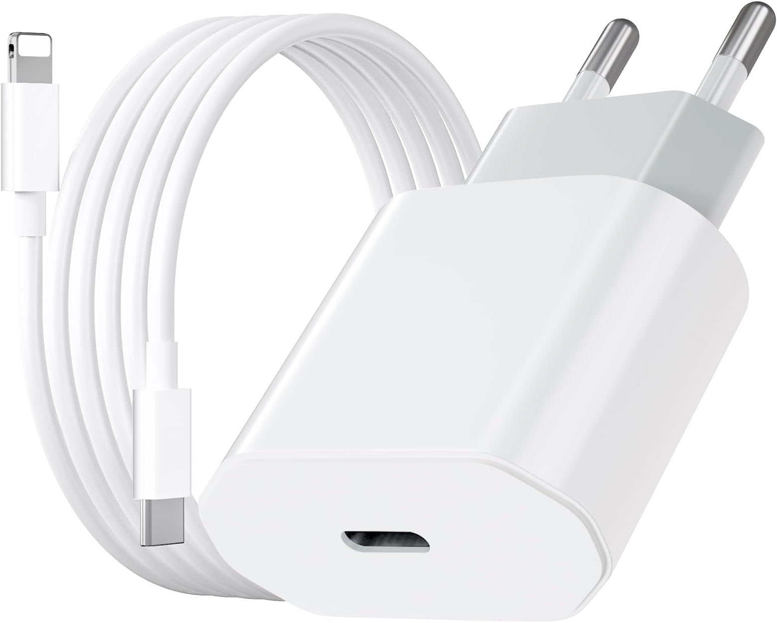 Caricatore iPhone, Caricatore USB C da 20W con Cavo i Phone da 2M ...