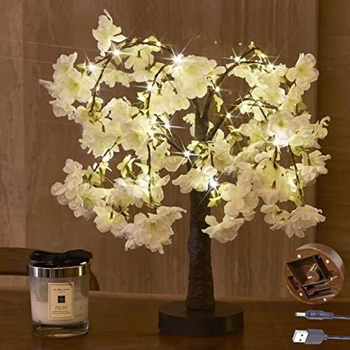 Amazon.com: Mycznsyard 24 LED Pink Cherry Blossom Tree Lamp 18 Inches ...