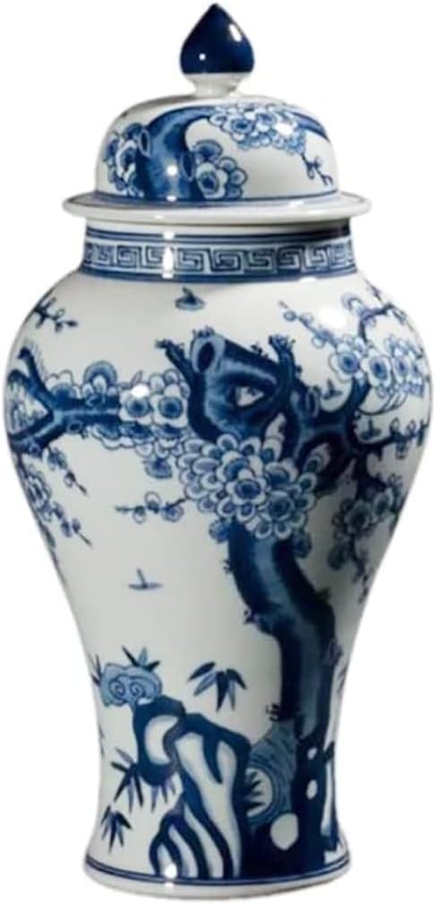 Amazon.com: XENITE Chinese Tradition Ceramic Ginger Jar with Lid Blue ...