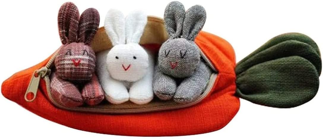 Amazon.com: stepsin Hide-and-Seek Bunnies in Carrot Pouch Easter Bunny ...