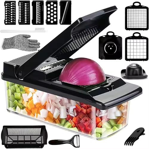Tirana Vegetable Chopper Box - Onion Salad Food Dicer Veg Mandoline ...