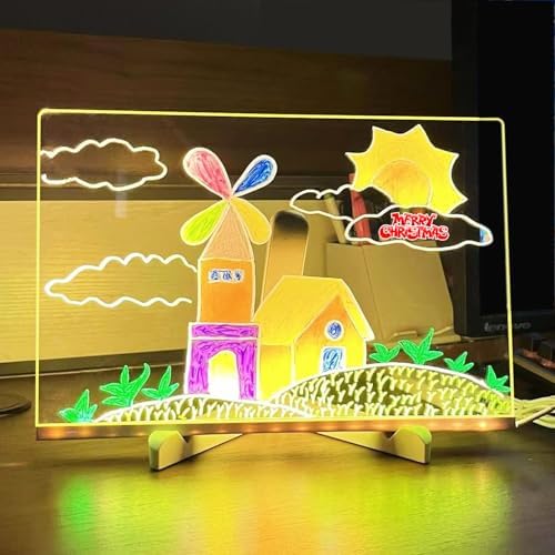 Amazon.com : LED Note Board with Colors,LED Acrylic Message Board,Light ...