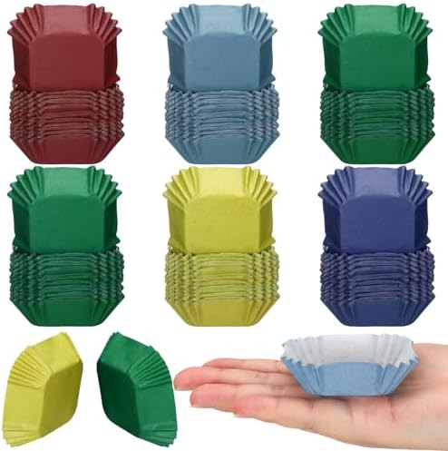 Amazon.com: JarThenaAMCS 600Pcs Wood Grain Square Cupcake Liners ...