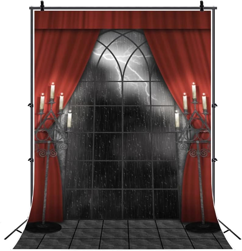 Amazon.com : AOFOTO 4x6ft Vintage Dim Gothic Room Background Halloween ...