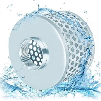 2” Pump Suction Hose Strainer, Round Hole Steel Basket Water Suction ...