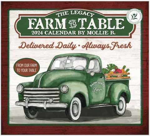 Amazon.com: Legacy Farm To Table Green 13 x 12 Paper 2024 Hanging Wall ...