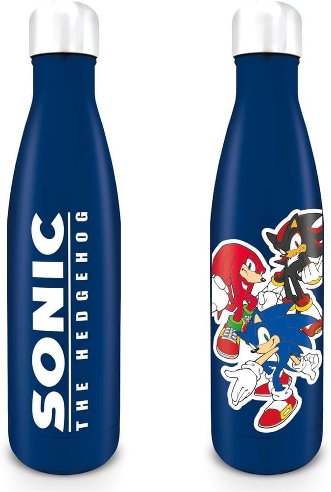 Amazon.com: Pyramid International Sonic the Hedgehog Metal Water Bottle ...