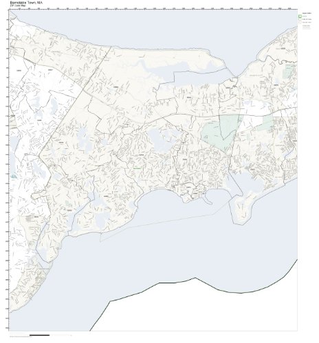 Amazon.com : ZIP Code Wall Map of Barnstable Town, MA ZIP Code Map ...