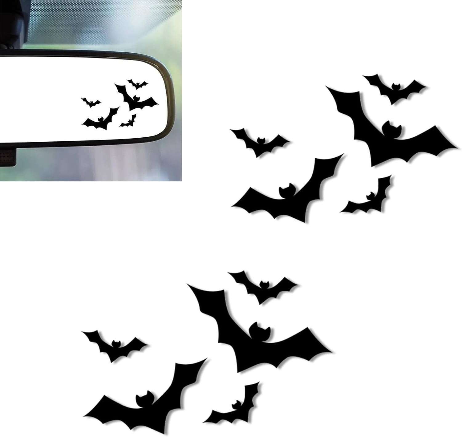 Amazon.com - 2PCS Bat Car Mirror Decal,Rearview Mirrors Sticker,Bat Car ...