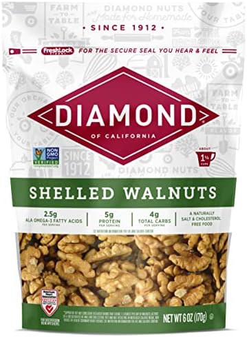 Amazon.com: Diamond of California Shelled Walnuts, 6 oz - 1 unit