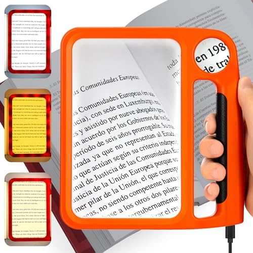 Amazon.com: GUOUBUO LED 5X Page Magnifier for Reading, Lightweight ...