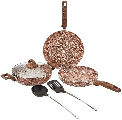 Michelangelo Stone Cookware Set 10 Piece, Ultra Nonstick Pots And Pans ...
