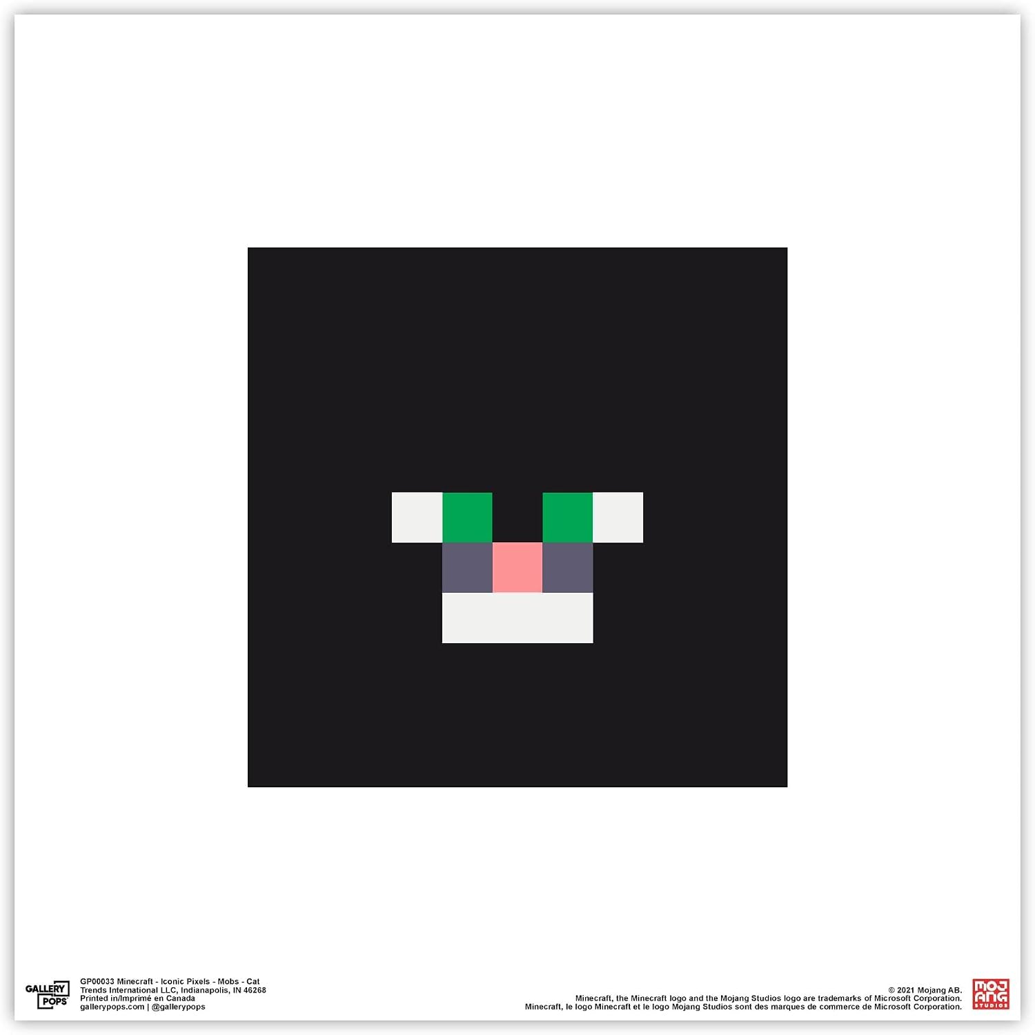 Trends International Gallery Pops Minecraft: Iconic Pixels - Mobs - Cat ...