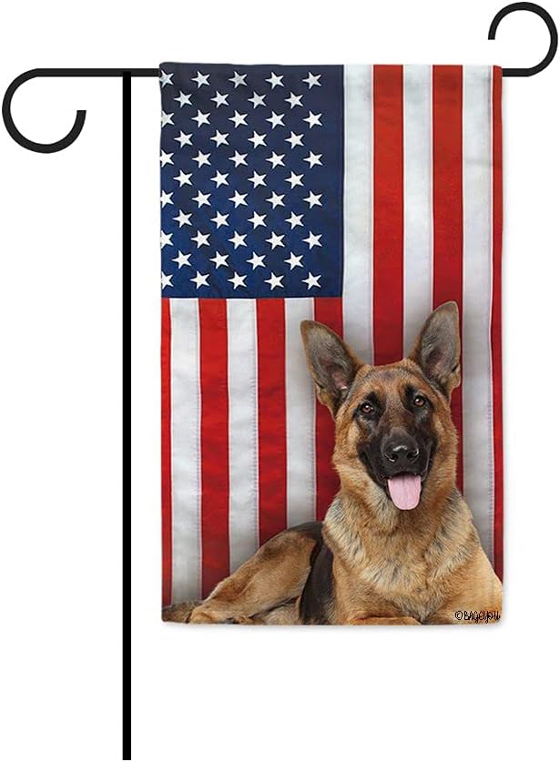 Amazon.com : German Shepherd GSD K-9 American Flag USA Patriot ...