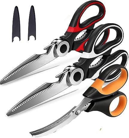 Amazon.com: Kitchen Scissors Set 3 Pack, Kitchen Shears Heavy Duty ...