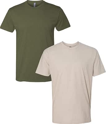 Next Level N6210 Premium Fitted CVC Crew Tee 2-Pack 2XL Military-Sand ...